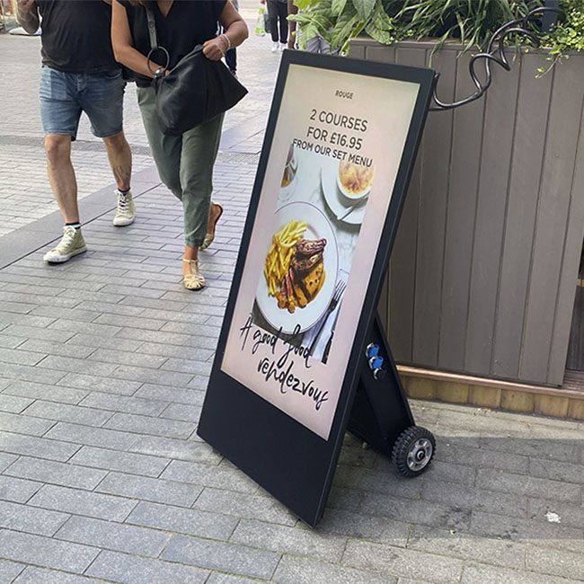 Mobile Outdoor Digital A-Boards - Smart Digital Signage